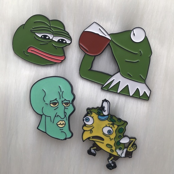 Jewelry | Iconic Meme Pins Set | Poshmark